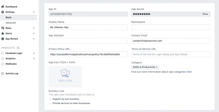 How to create API keys for Facebook, Flickr and Soundcloud - Siberian CMS