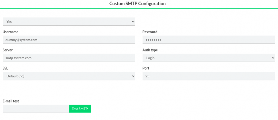 How to configure an external SMTP server - Siberian CMS